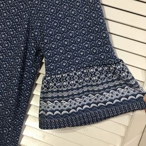 Como Blu | Tops | Como Blu Boho Blue Top | Poshmark